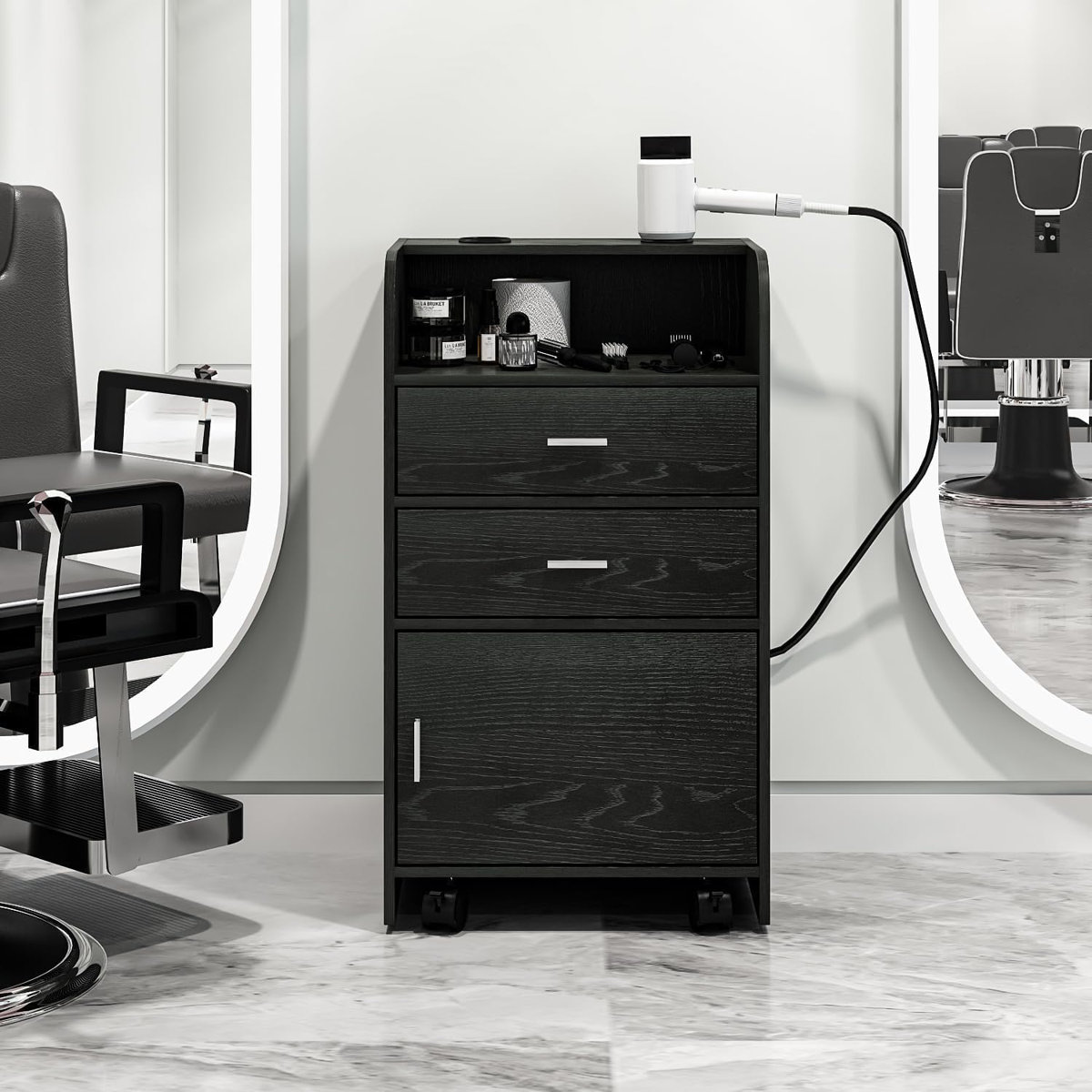 Hokku Designs Salon Station for Hair Stylist,Salon Station Storage ...