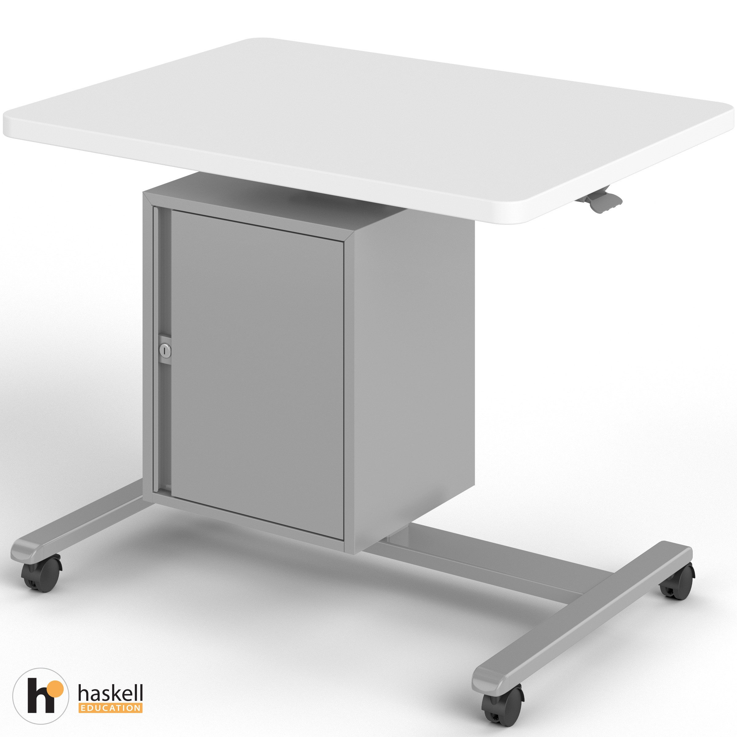 Haskell Education Fuzion Sit To Stand Teacher's Lectern With Storage ...