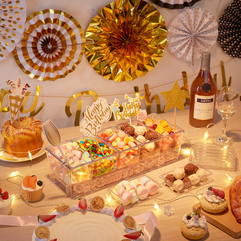 Prep & Savour Taco Bar Serving Set For Party With 5 Containers(2.5 Cup ...