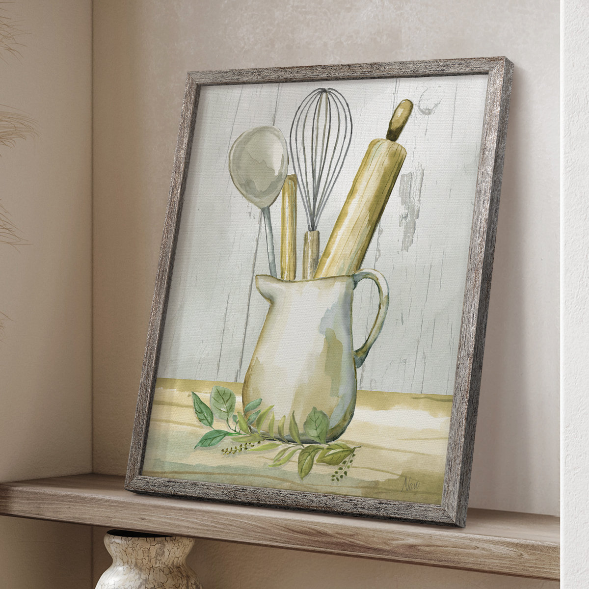 Red Barrel Studio® Kitchen Gear II Framed Print - Solid Wood | Wayfair