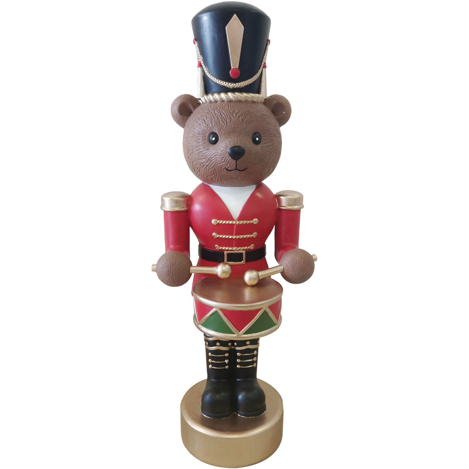 Fraser Hill Farm 48-inch Fiberglass Bear Nutcracker Playing Drum ...