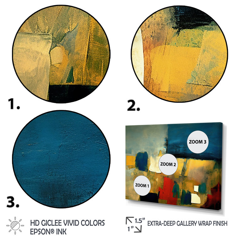 Ivy Bronx Sunrise Over City Retro Cubist Colourfields II On Canvas 3 ...