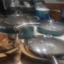 Gotham Steel Aqua Blue 12 Piece Nonstick Ceramic Cookware Set, Oven ...