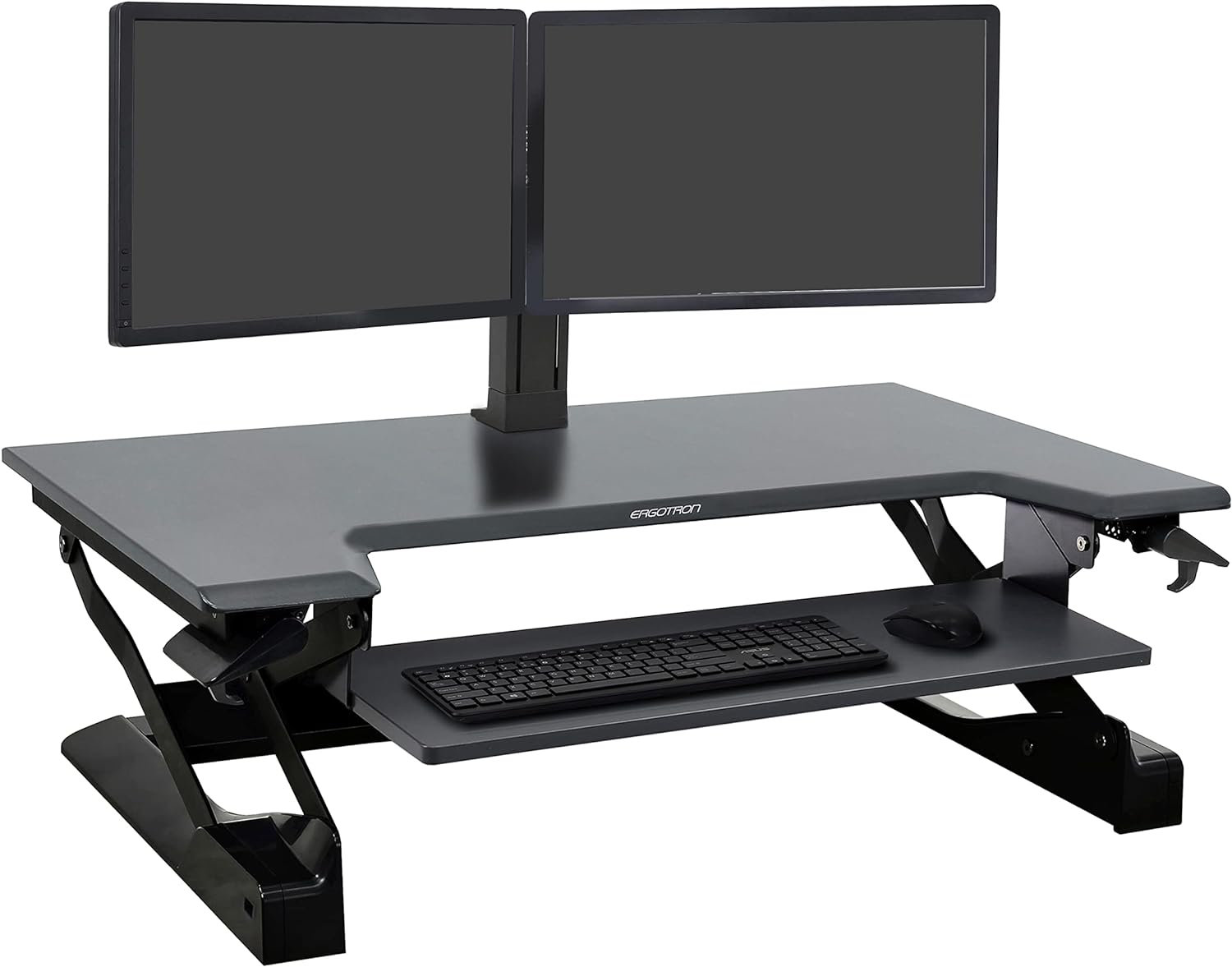 Co-t Dual Monitor Standing Desk Converter – Extra-Large Sit-Stand Desk ...