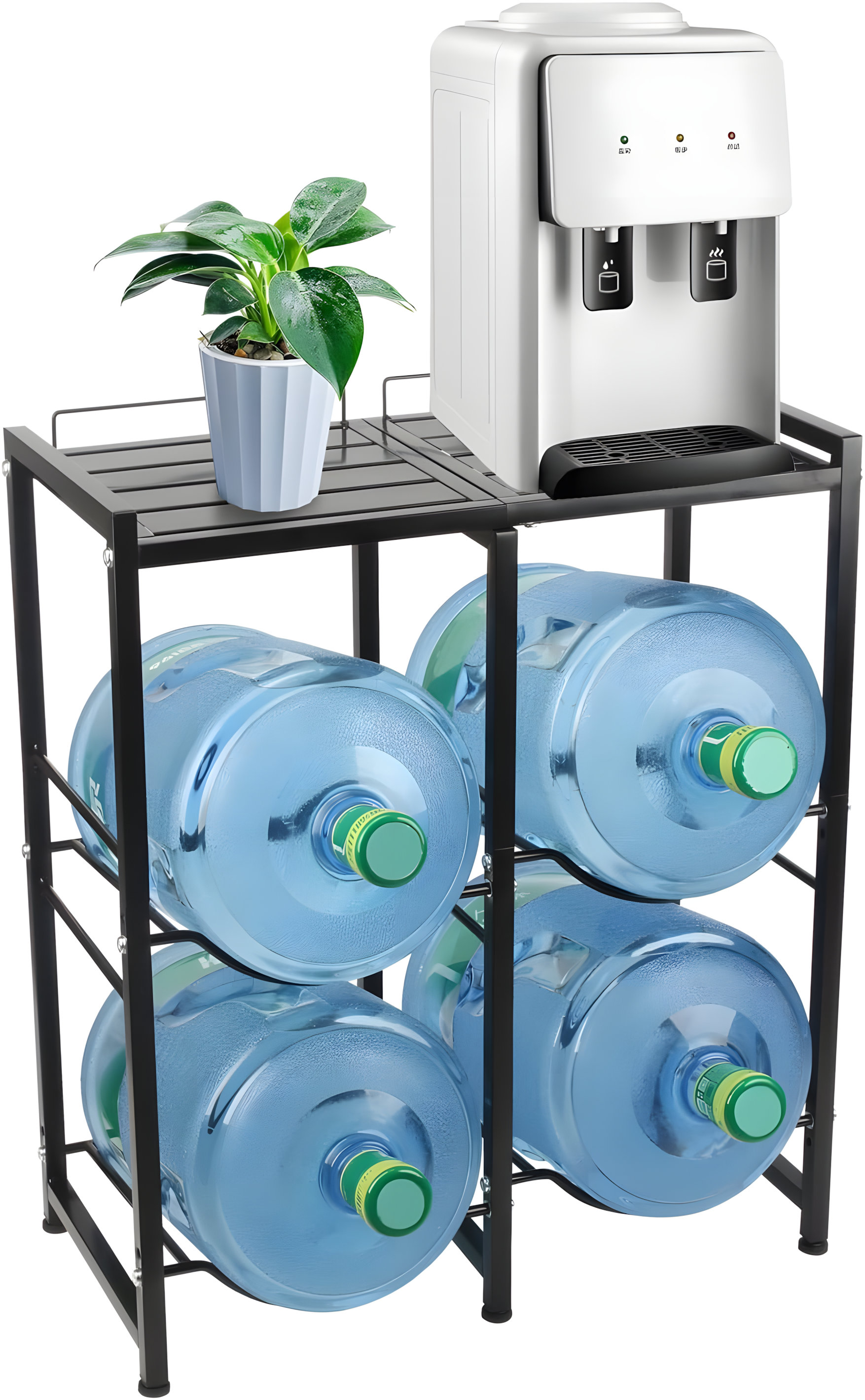 17 Stories Heavy Duty 3-Tier Water Bottle Holder For 5 Gallon Jugs With ...