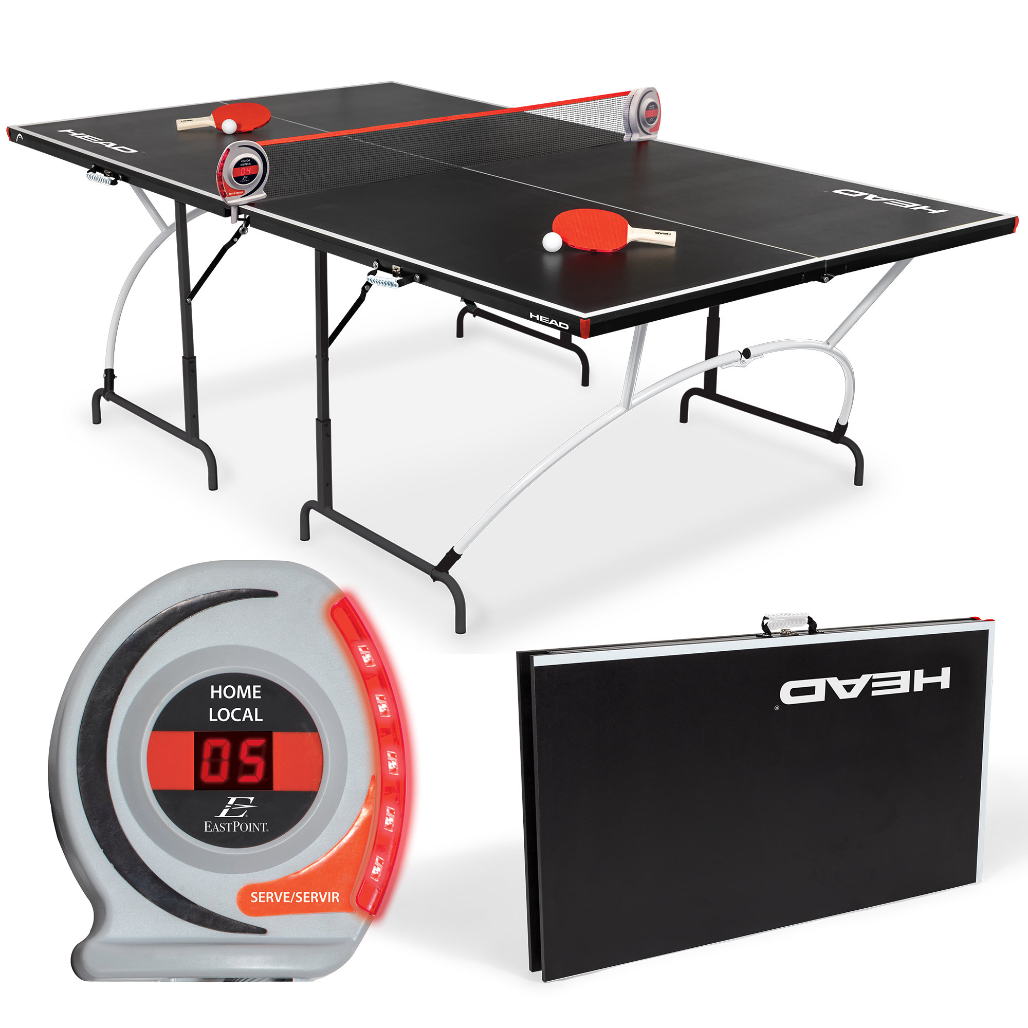 HEAD Easy Setup Ping Pong Table with Electronic Scorer - Wayfair Canada