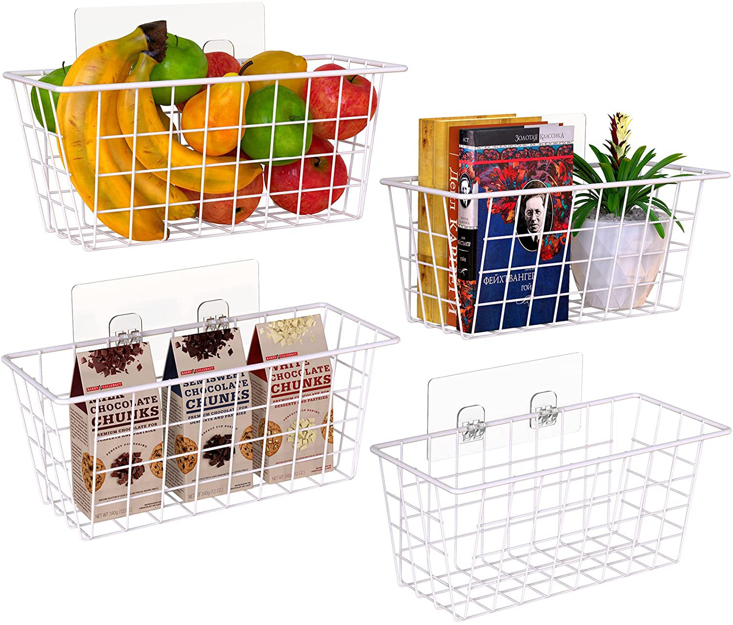 Rebrilliant Mathian Wire Storage Baskets Large Metal Wall Basket for ...