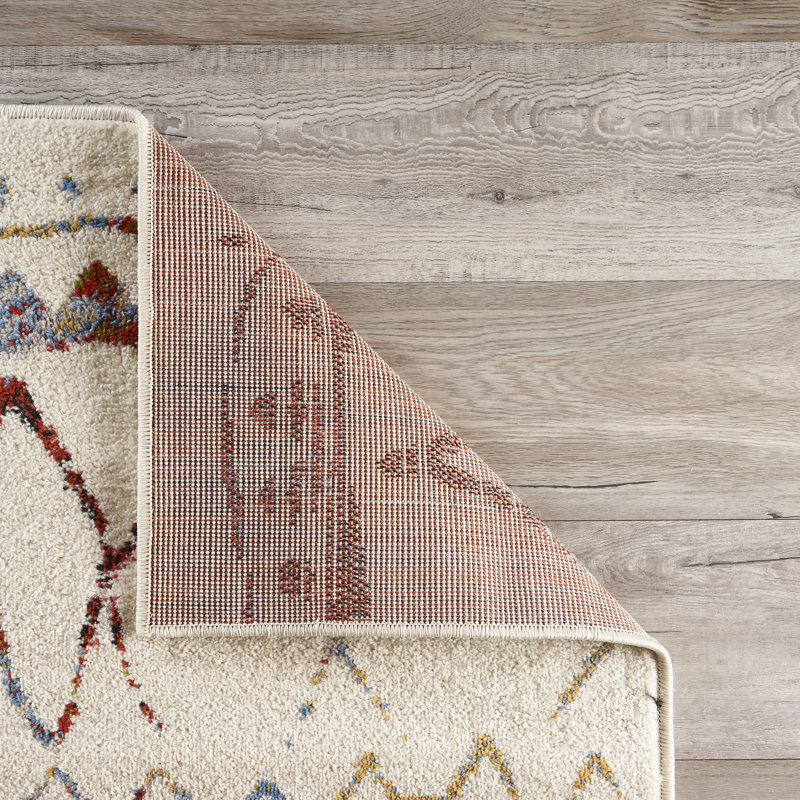 Dakota Fields Accomac Cream/Red/Blue Rug & Reviews | Wayfair