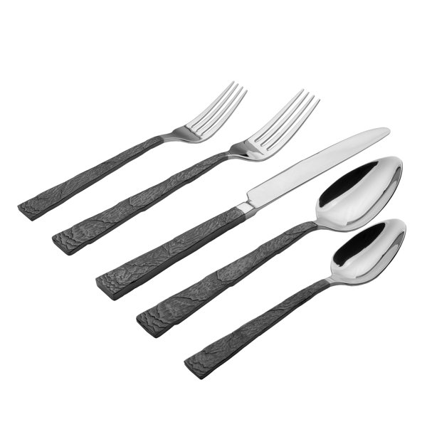 Ricci Argentieri Shale Mirrored 18/10 Stainless Steel 20 Piece Flatware ...