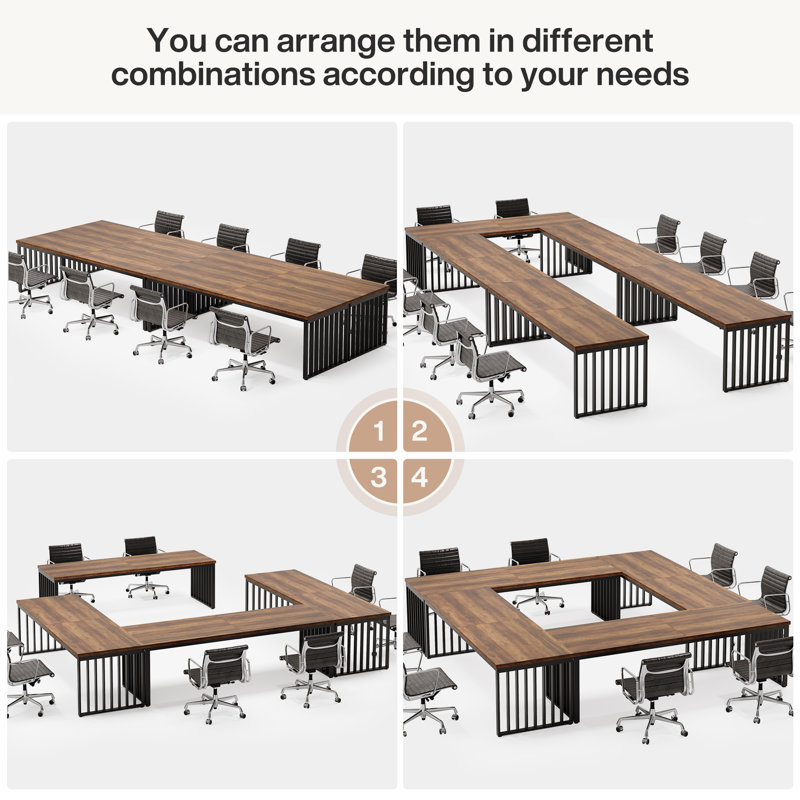 17 Stories 78.74 Inch Extra Long Conference Table | Wayfair