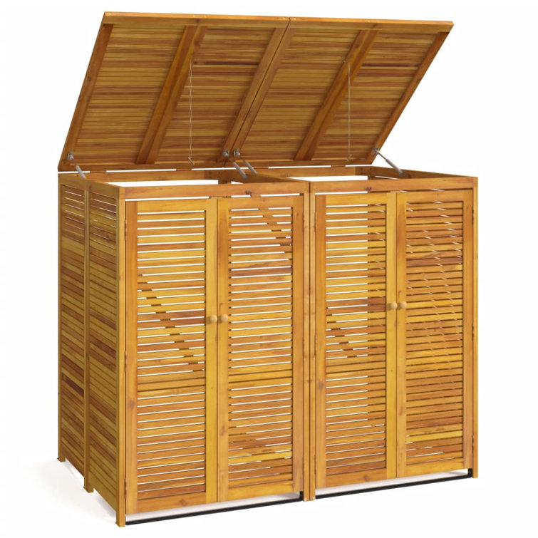 Dakota Fields Bacilio Wooden Double Bin Store | Wayfair.co.uk