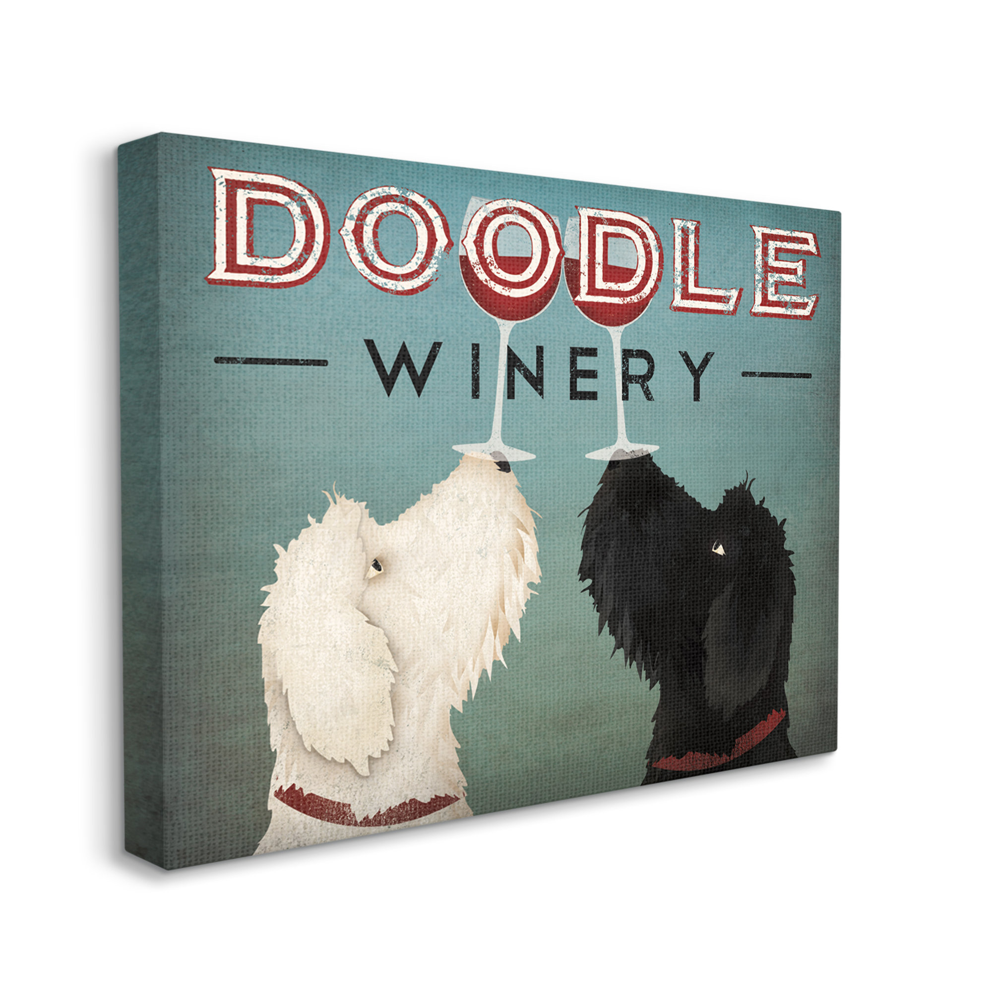 Red Barrel Studio® Antique Winery Dogs Sign by Ryan Fowler - Wrapped ...