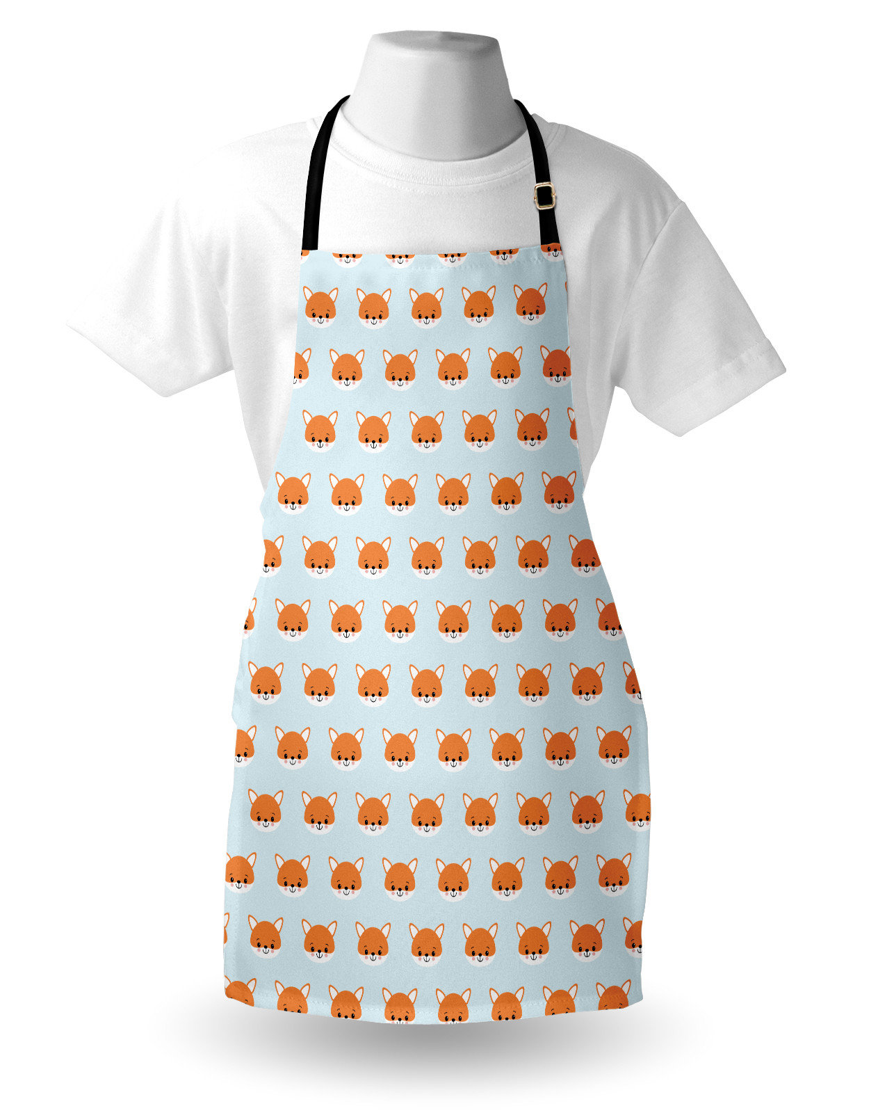 Dakota Fields Fox Apron Unisex Animal Head Adult Size Pale Blue Persian ...