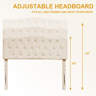 Winston Porter Linen Upholstered Headboard-Modern-Adjustable Height ...