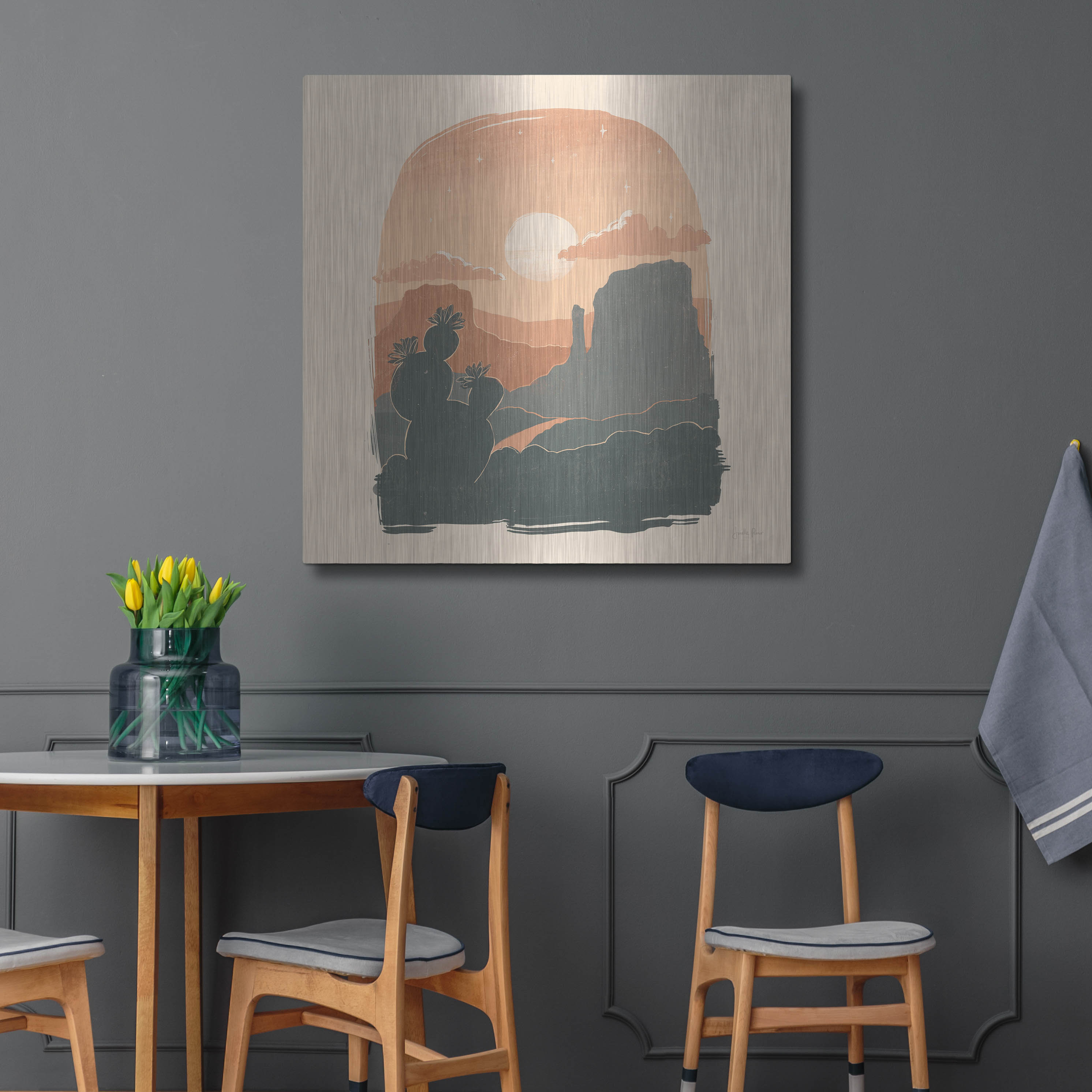 Winston Porter Desert 1 Sq' by Janelle Penner Metal Wall Art | Wayfair