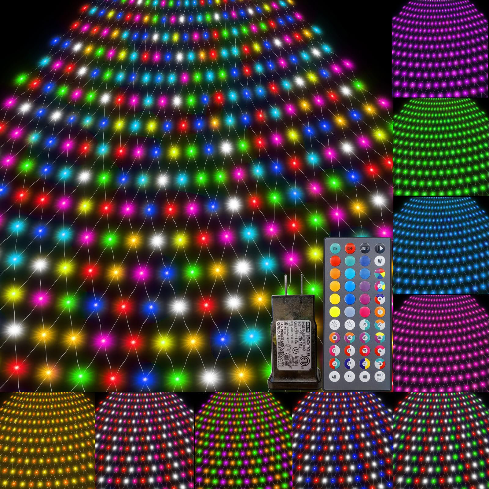 The Holiday Aisle® Color Changing Halloween Christmas Net Lights 14.8x4 ...