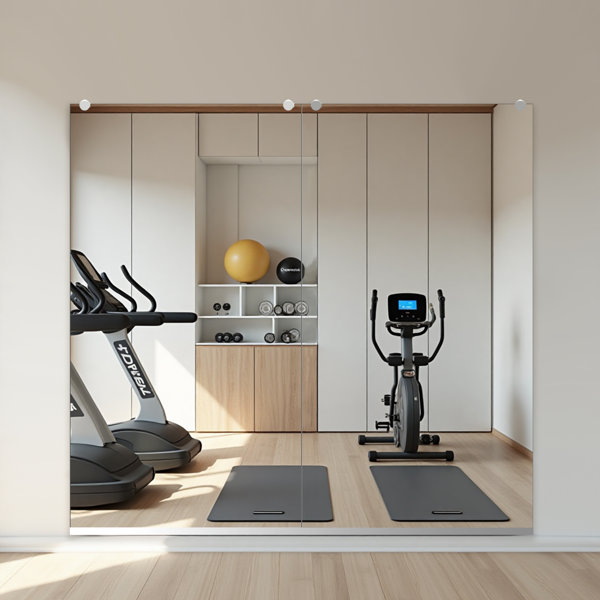 Wade Logan® Breger Full Length Wall Mirror Home Gym Mirror Dance Studio ...