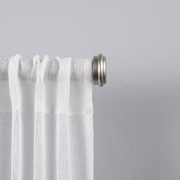 August Grove® Topper 1" Adjustable Iron Single Curtain Rod & Reviews ...
