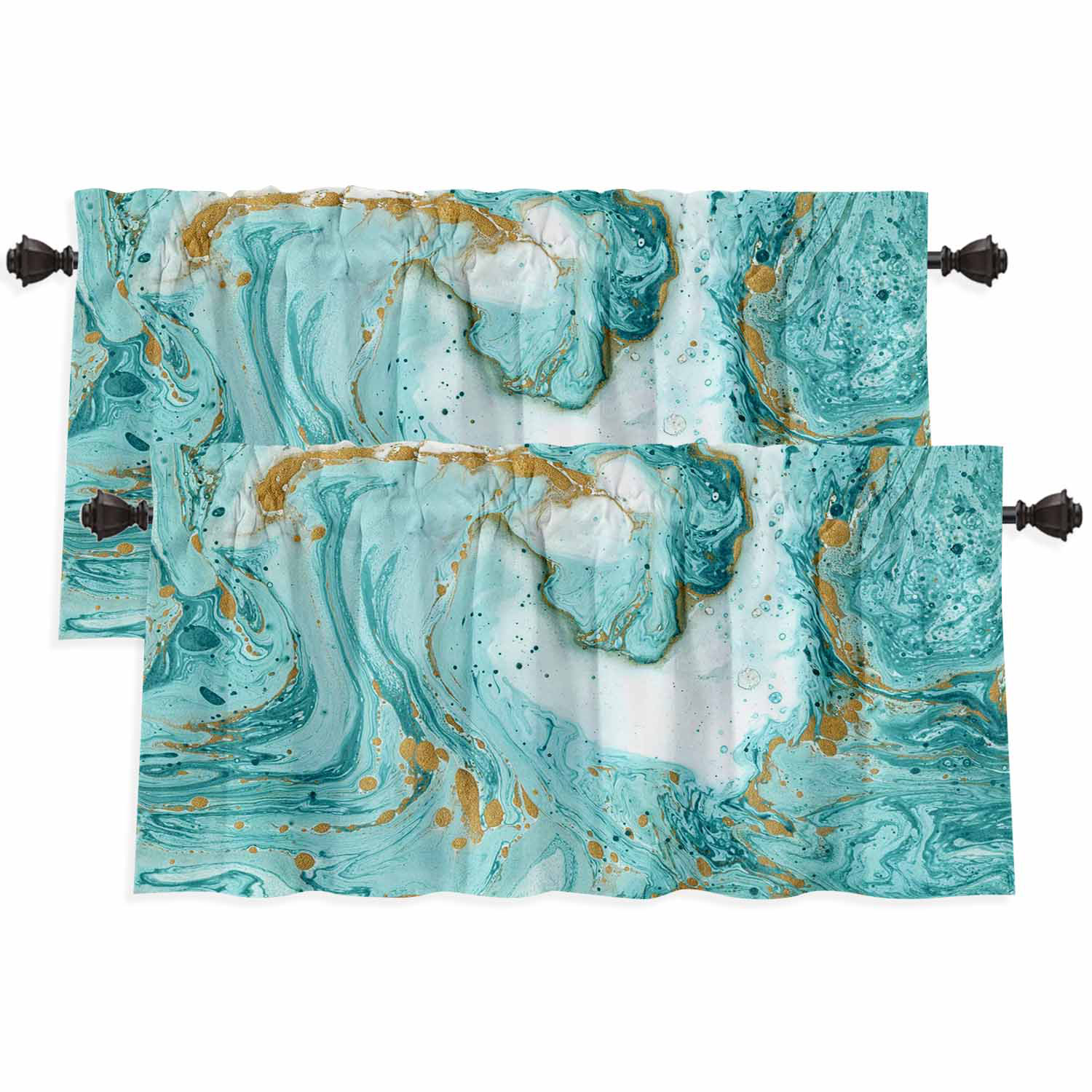 Ophelia & Co. Green 52"W Color Abstract Colorful Watercolor Stain ...