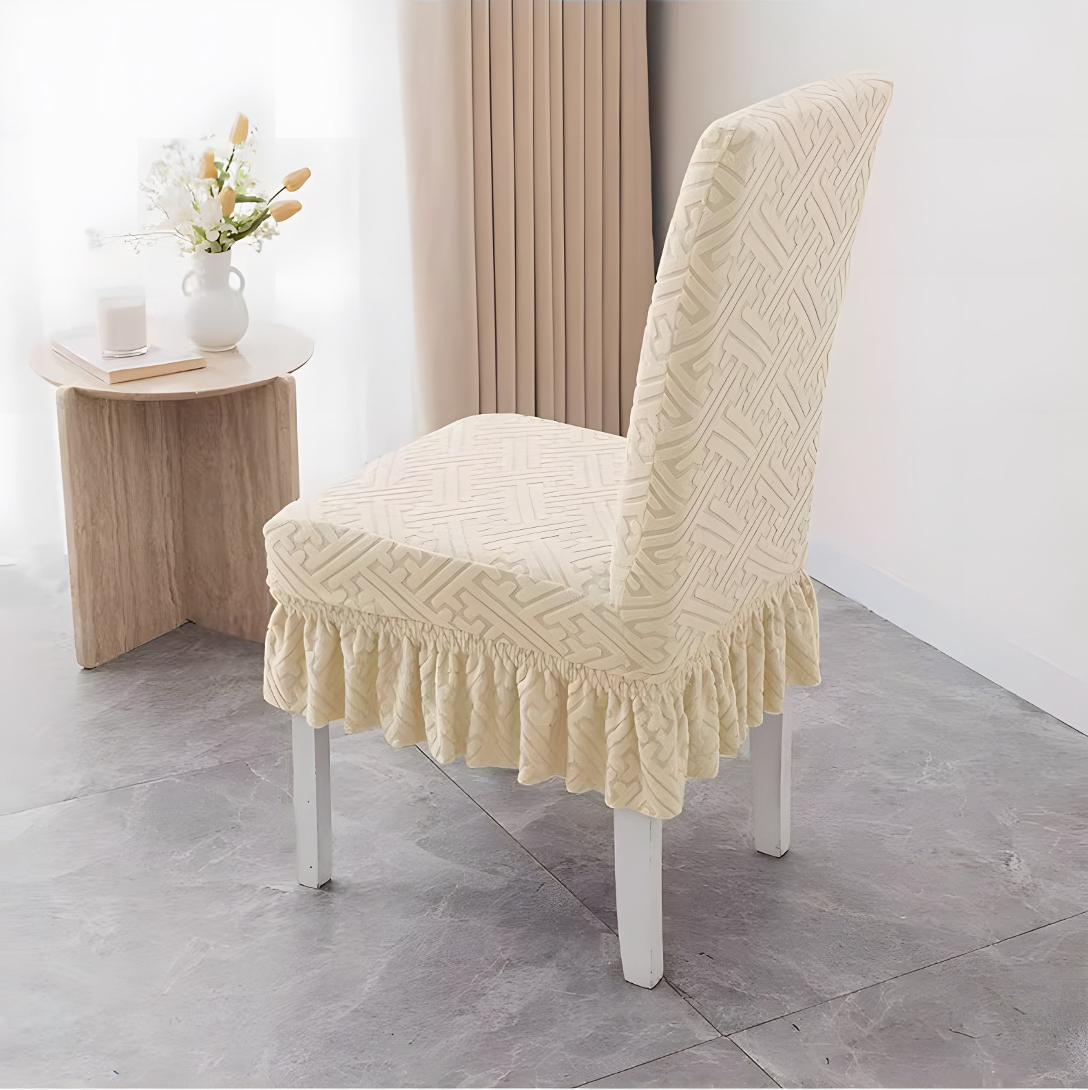 Gracie Oaks Thickened Dining Table Chair Cover Set - Stool Cover, Chair ...