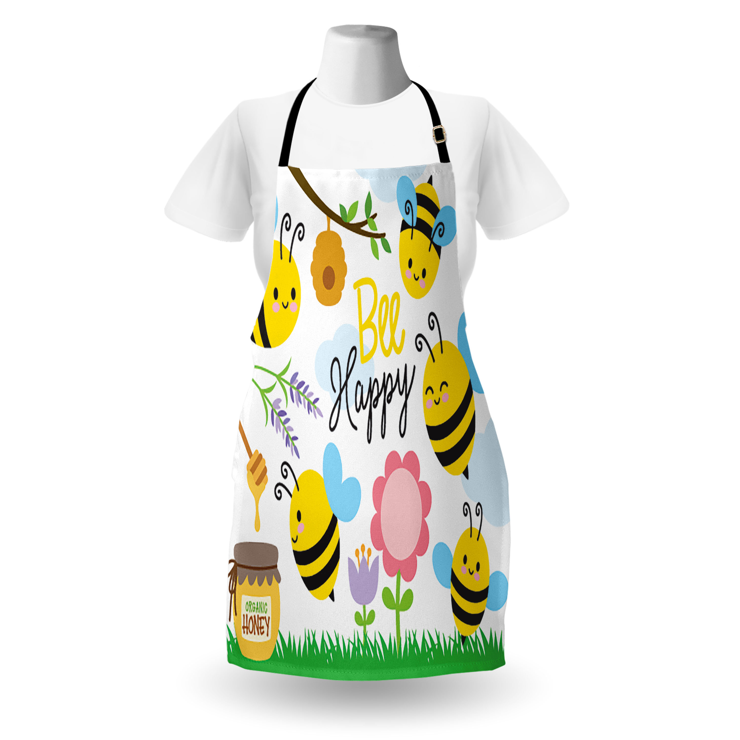 East Urban Home Honey Bee Apron, Cooking Gardening, Adult Size ...
