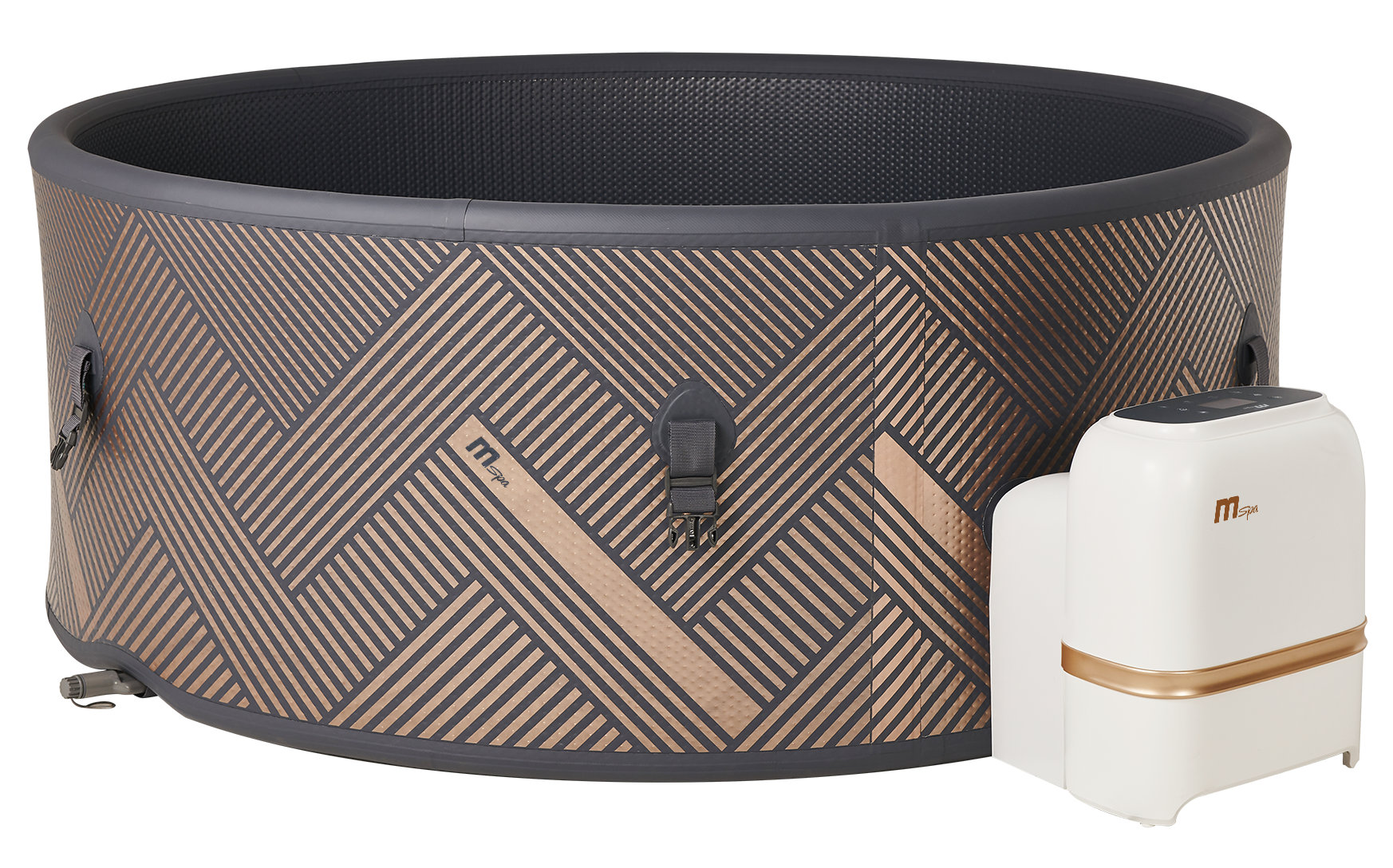 MSPA 120 Volt 6 Person - Person 138 - Jet Vinyl Round Inflatable Hot ...