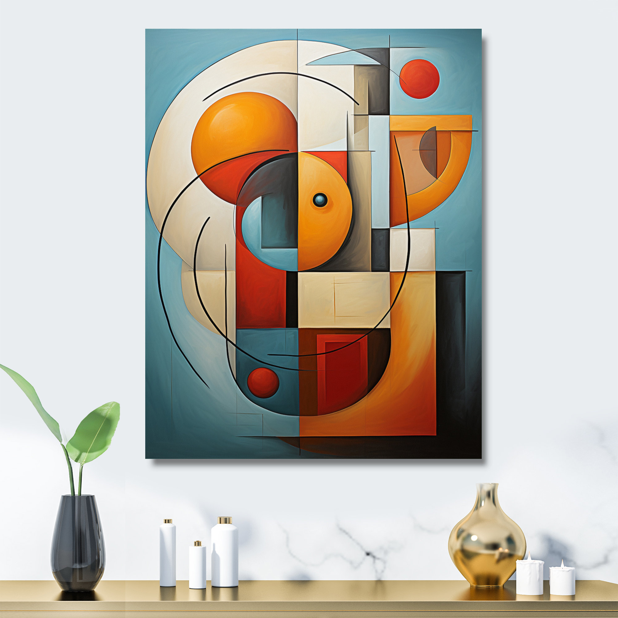 Latitude Run® " Cubism Geometric Form II " | Wayfair