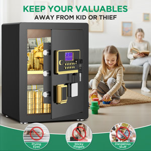 Besafety 4.55 Cuft Large Safe Box, Heavy Duty Lock Box, Anti-theft ...
