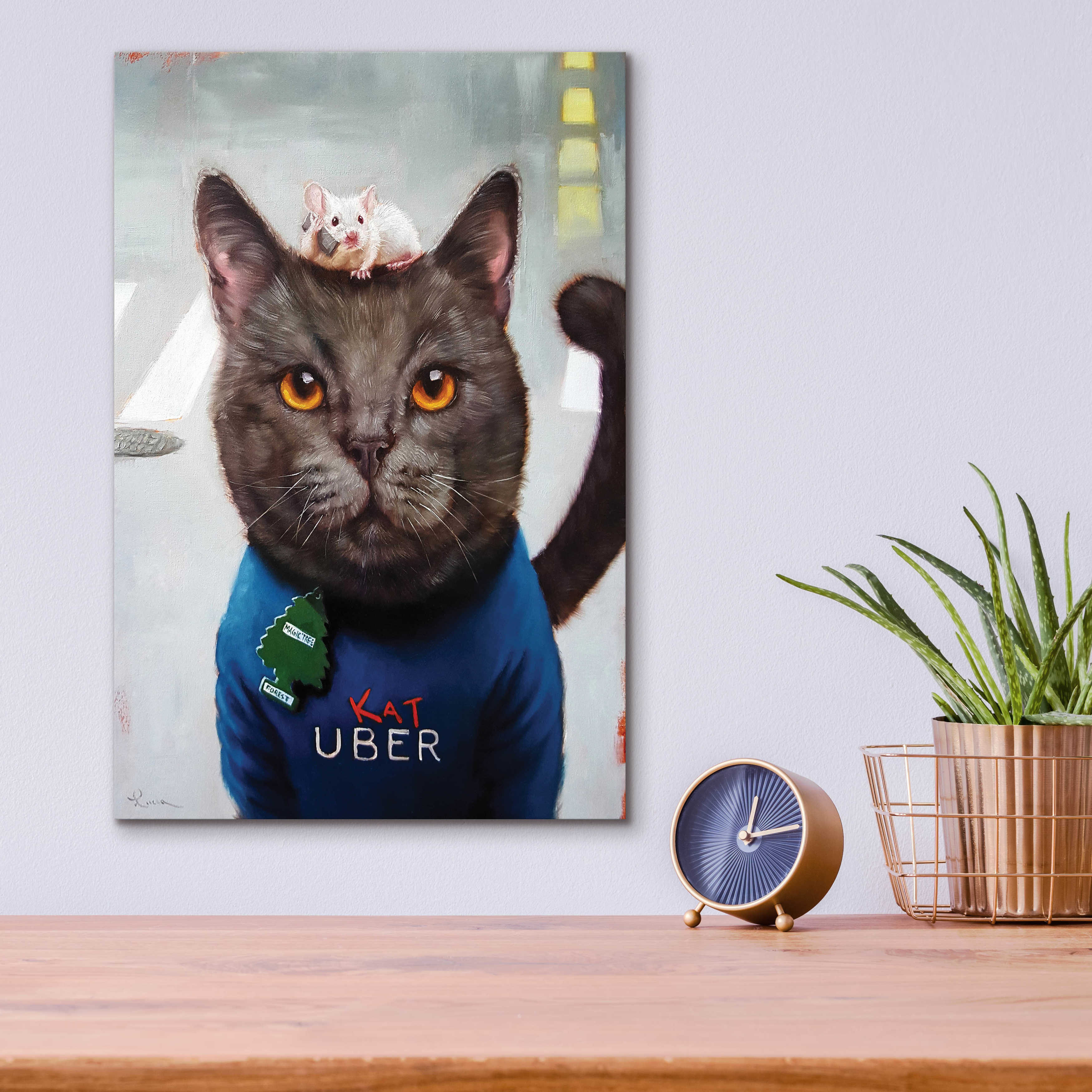 Red Barrel Studio® Cat Uber by Lucia Heffernan - Unframed Print | Wayfair