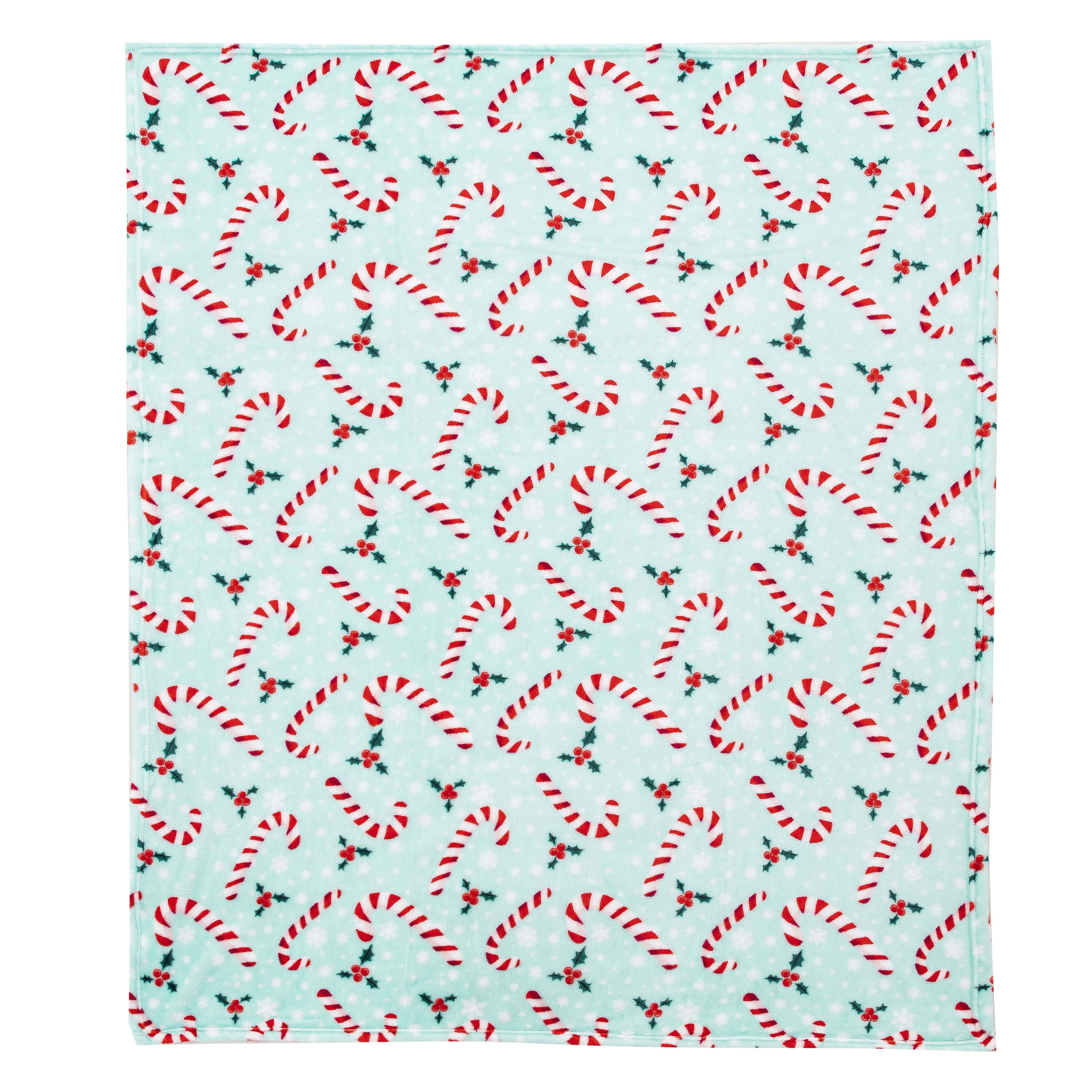 Northwest Candy Cane Snowflakes Silk Touch Throw Blanket, 50 x 60 ...