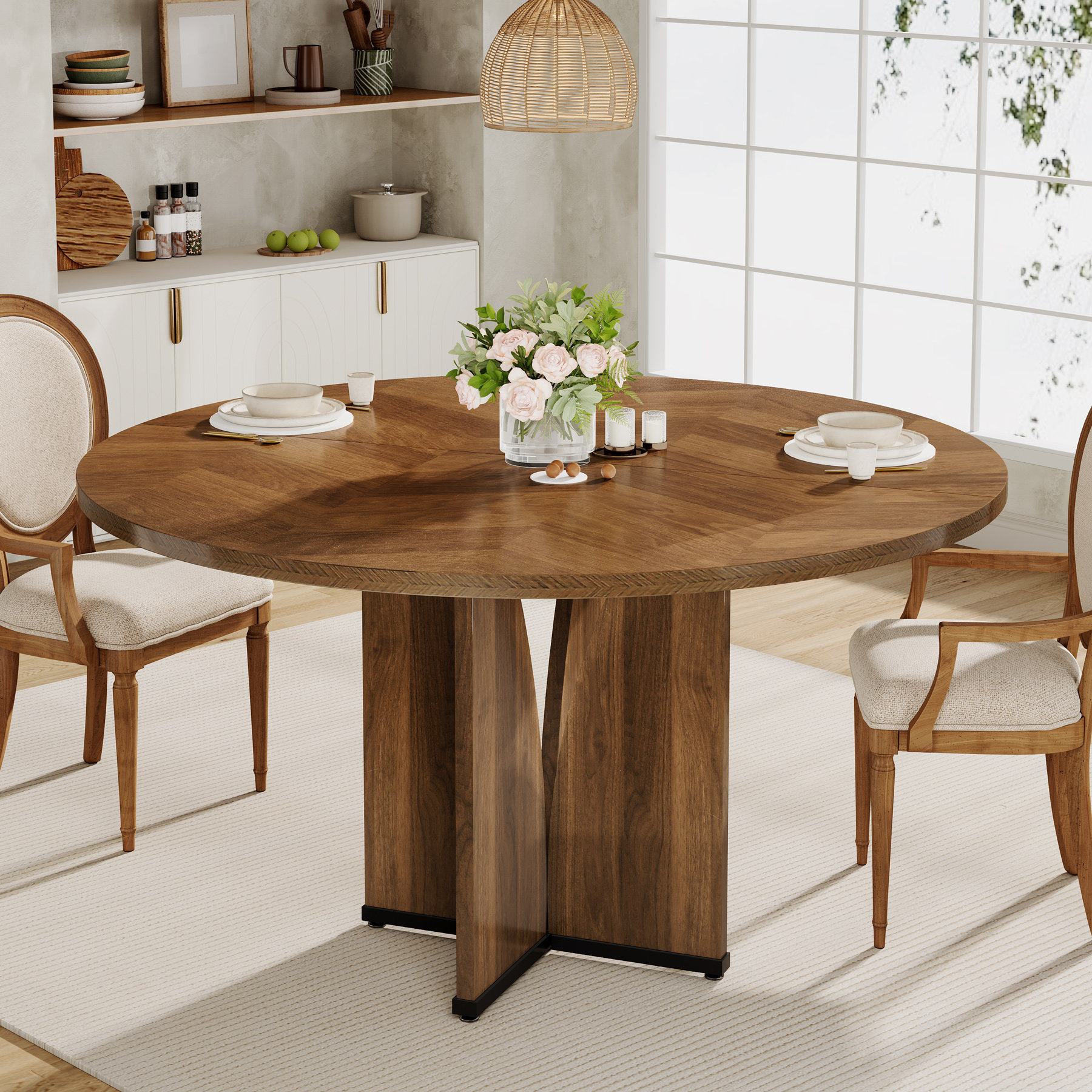 Latitude Run® Alexio Round 39.37'' Dining Table & Reviews - Wayfair Canada