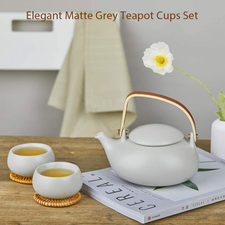 Orren Ellis Teapot With Infuser,Matte Ceramic Japanese Tea Pot For ...