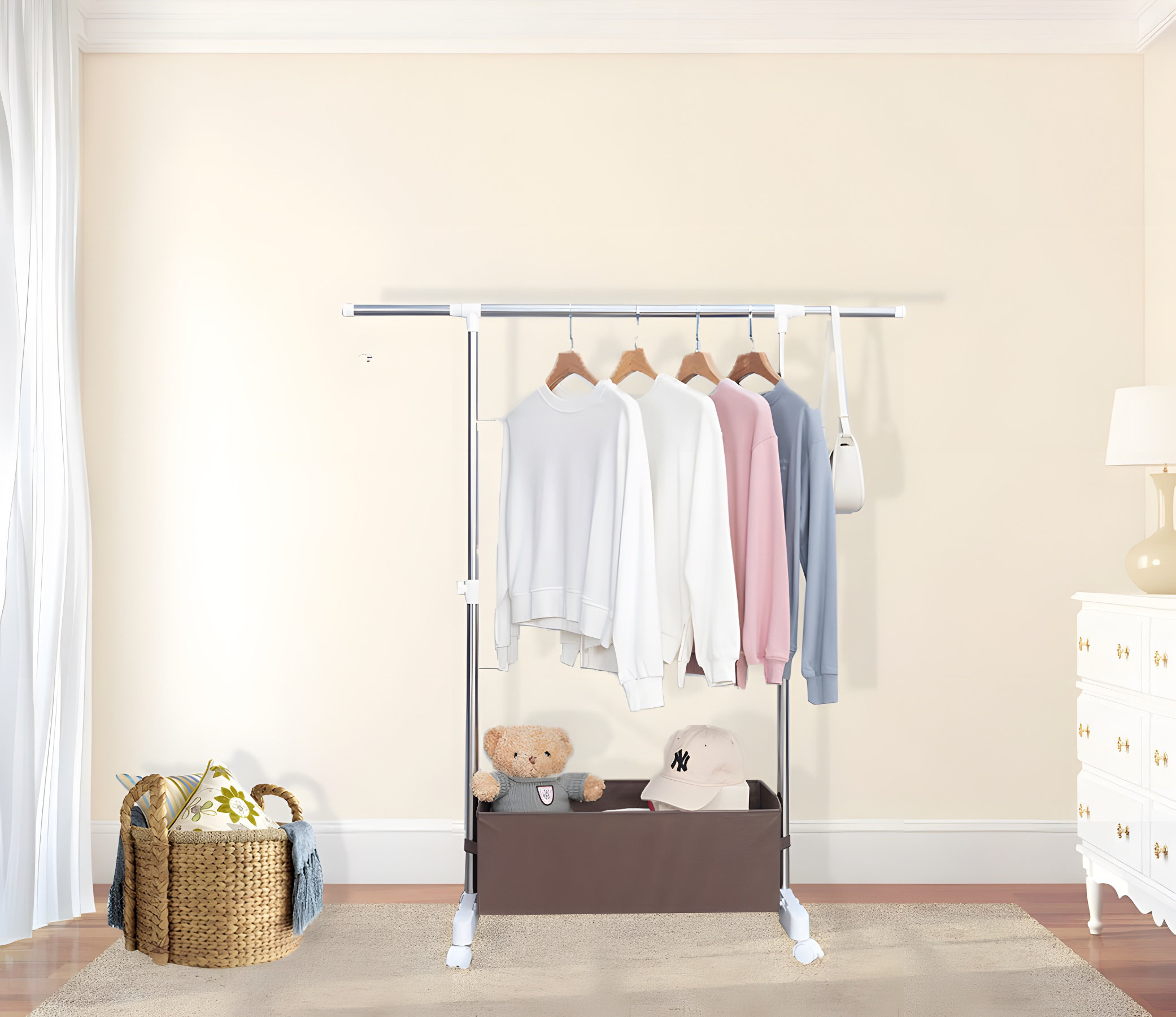 Rebrilliant Stainless Steel Foldable Retractable Clothesline | Wayfair