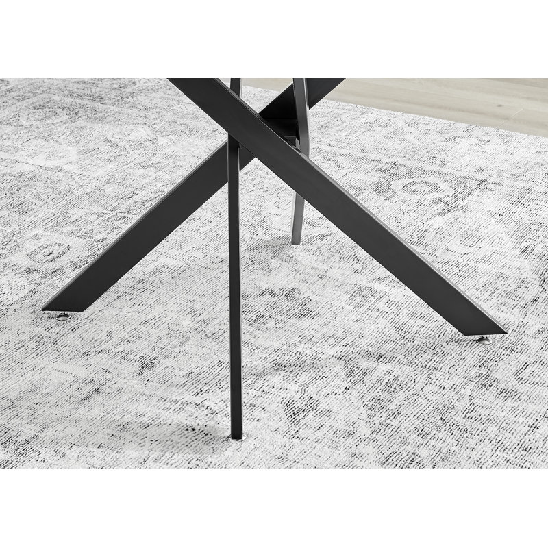 East Urban Home Tierra White Gloss Nest Legged Dining Table & Reviews ...