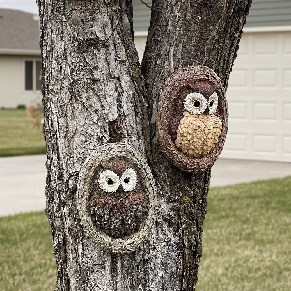 Millwood Pines Owls Resin Tree Hugger Decoration & Reviews | Wayfair