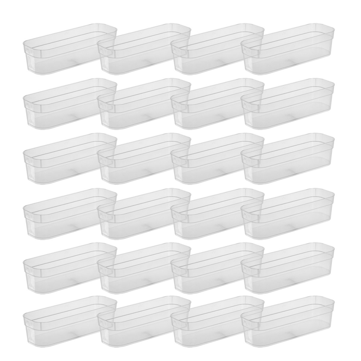 Sterilite Narrow Storage Trays for Desktop & Drawer Organizing, Clear ...