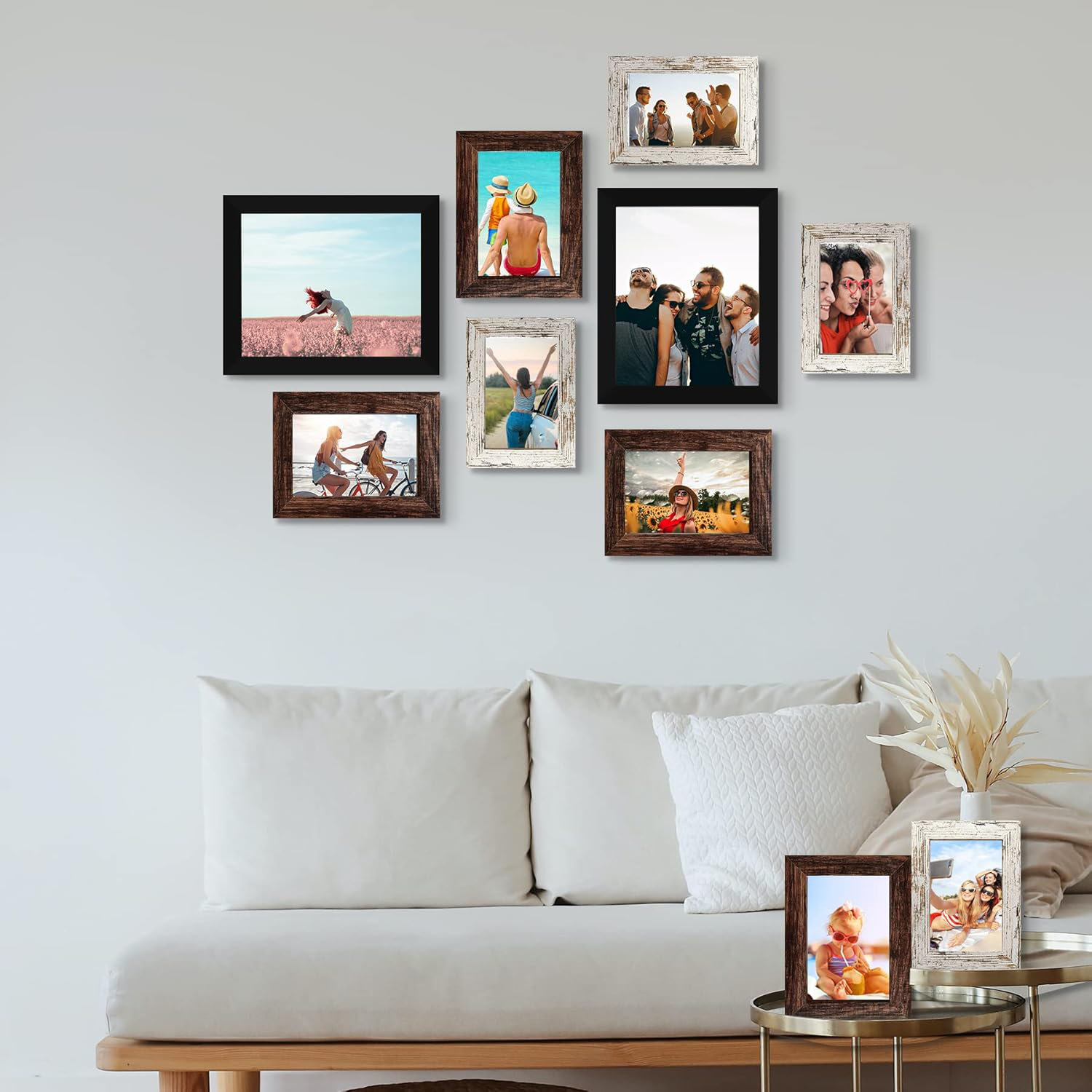 Latitude Run® Picture Frame Set 10-Pack, Gallery Wall Frame Collage ...