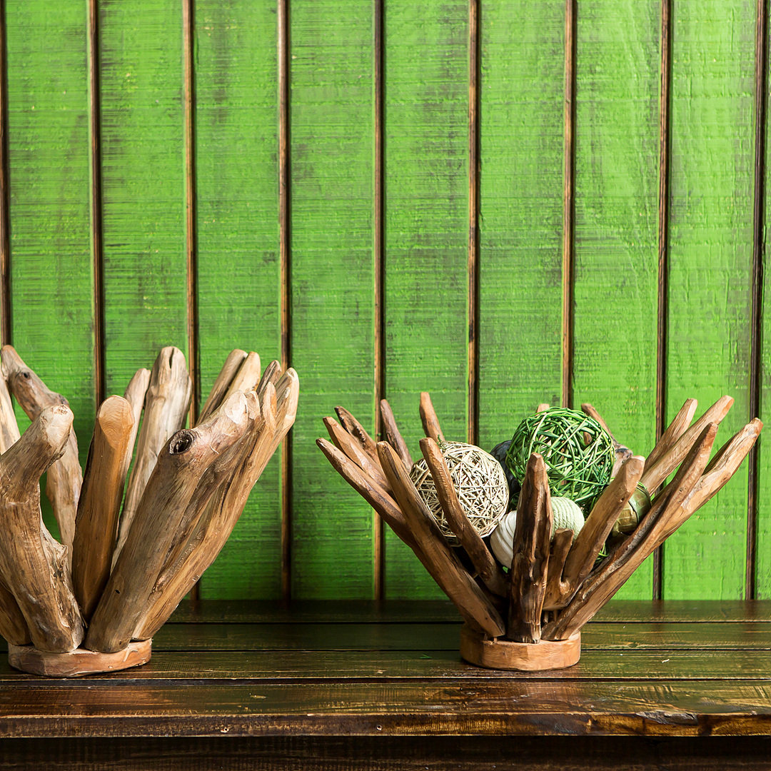 Loon Peak® Hyra Driftwood Branch Bowl - 14" | Wayfair