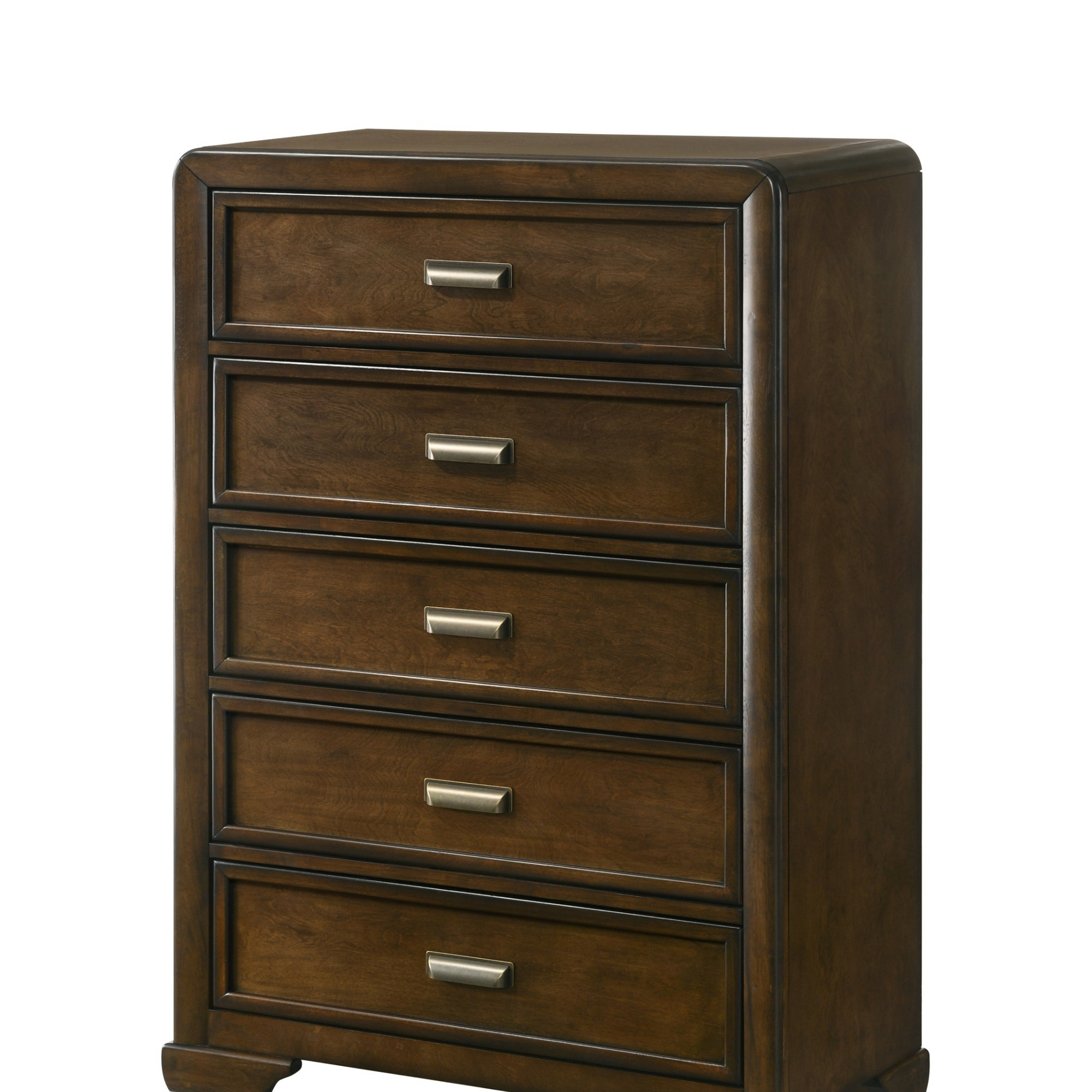 Darby Home Co Contemporary Style 1Pc 5-Drawer Chest Dark Brown Finish ...