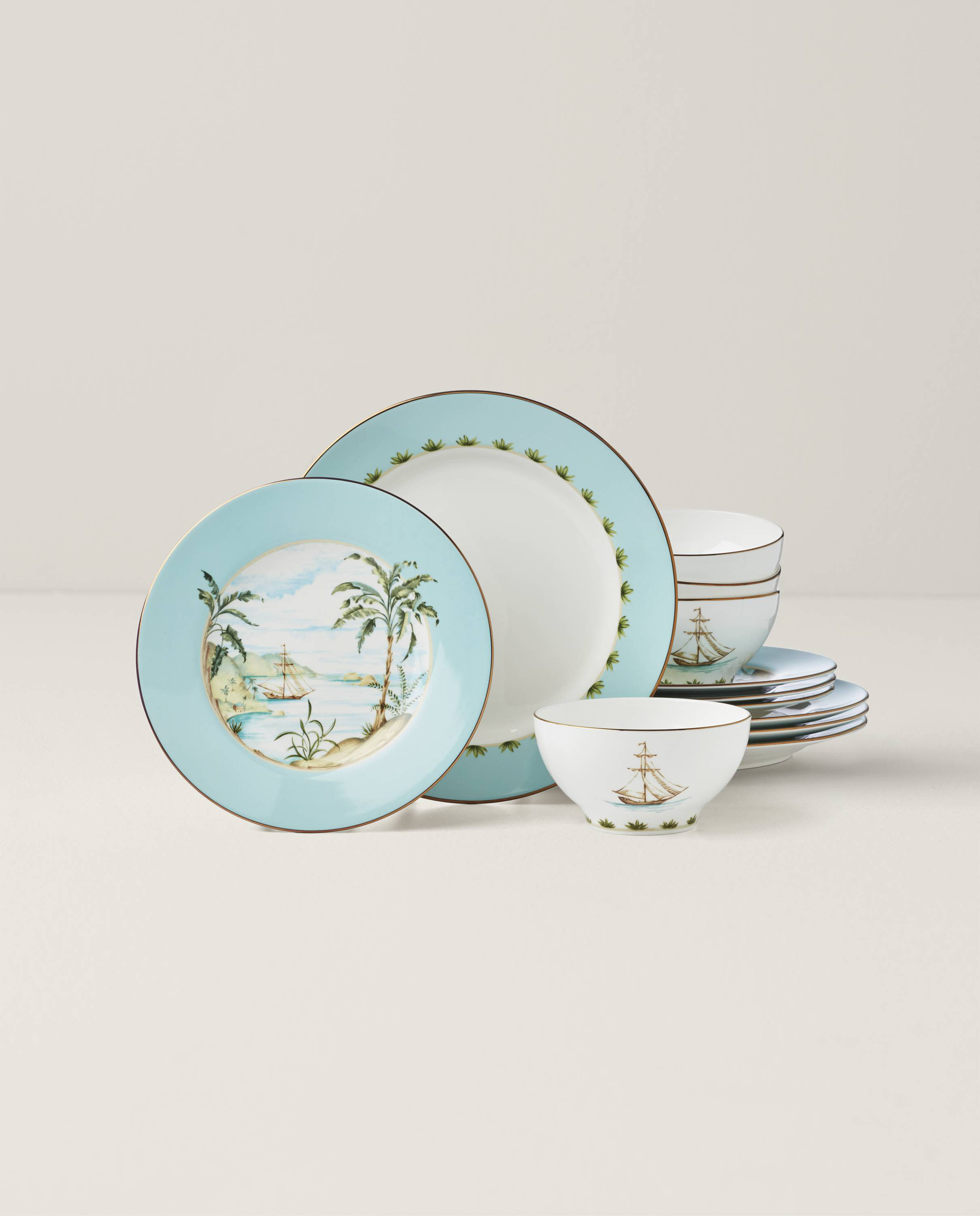 Lenox British Colonial Tradewind 12-Piece Dinnerware Set & Reviews ...