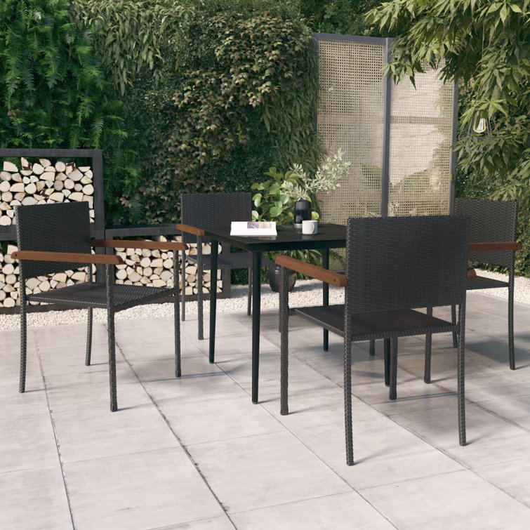 Latitude Run® 4 - Person Square Outdoor Dining Set | Wayfair