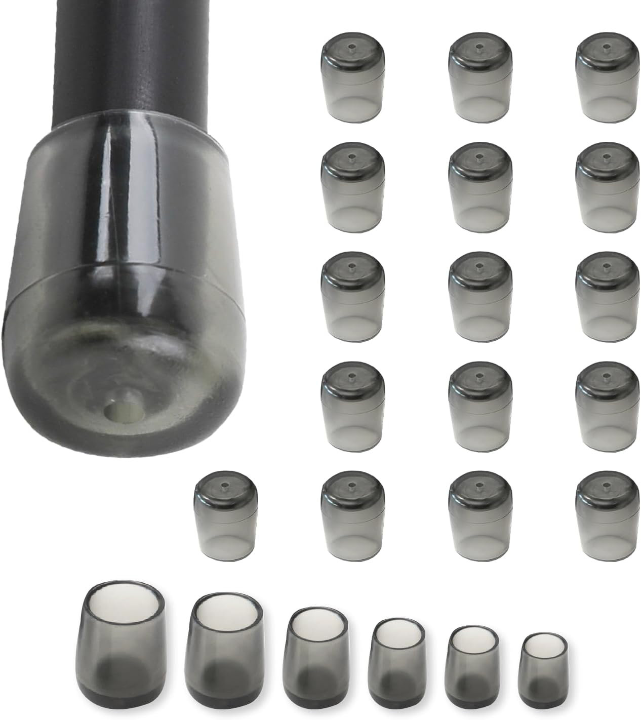 Chair Surfer Premium Anti-Slip Chair Leg Caps (16 Pack, S 15-16mm ...