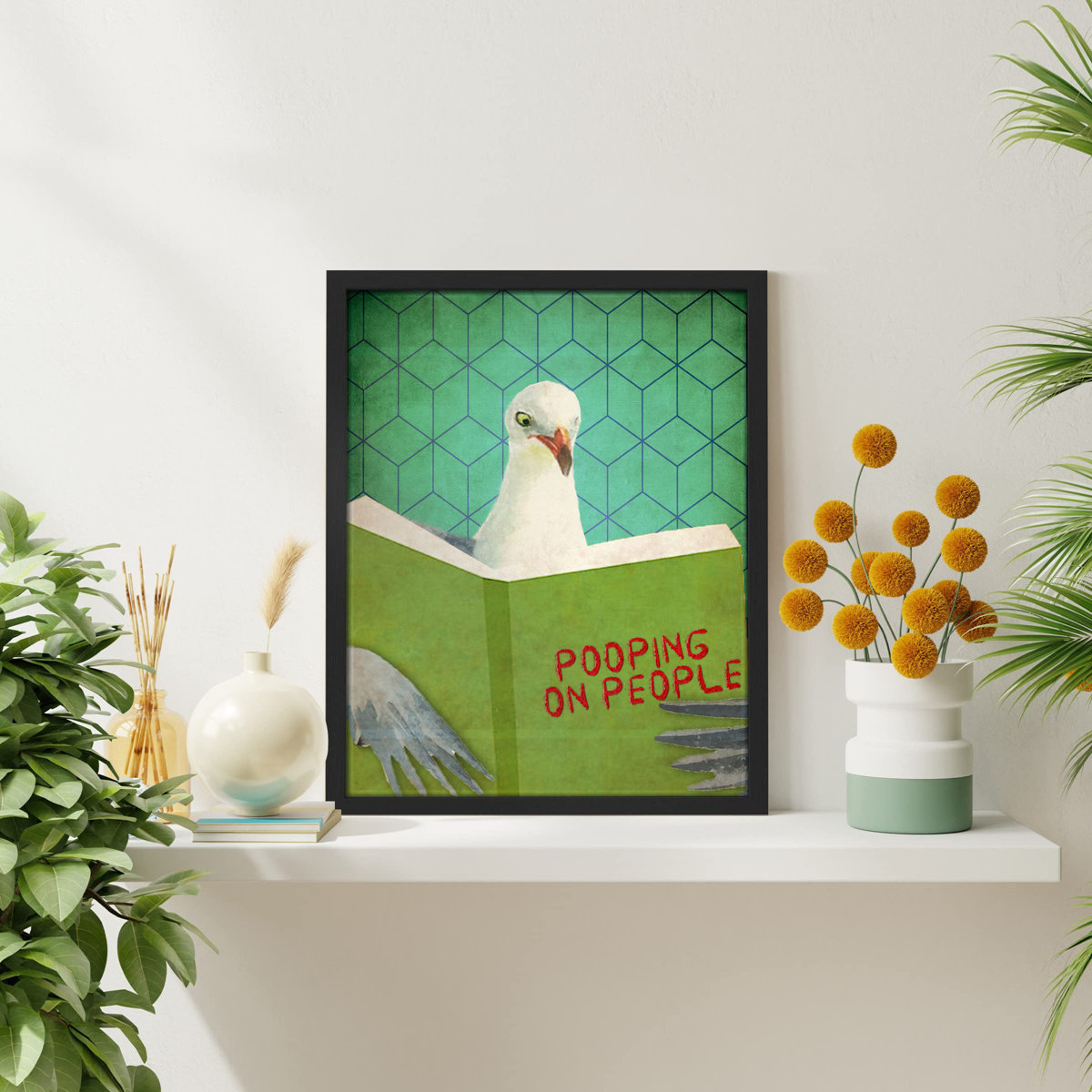 SIGNLEADER " Pooping On People Hilarious Funny Pigeon Studying On ...