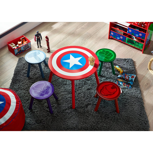 Disney Avengers Round Table Stool Set (Includes a Table and 4 Stools ...