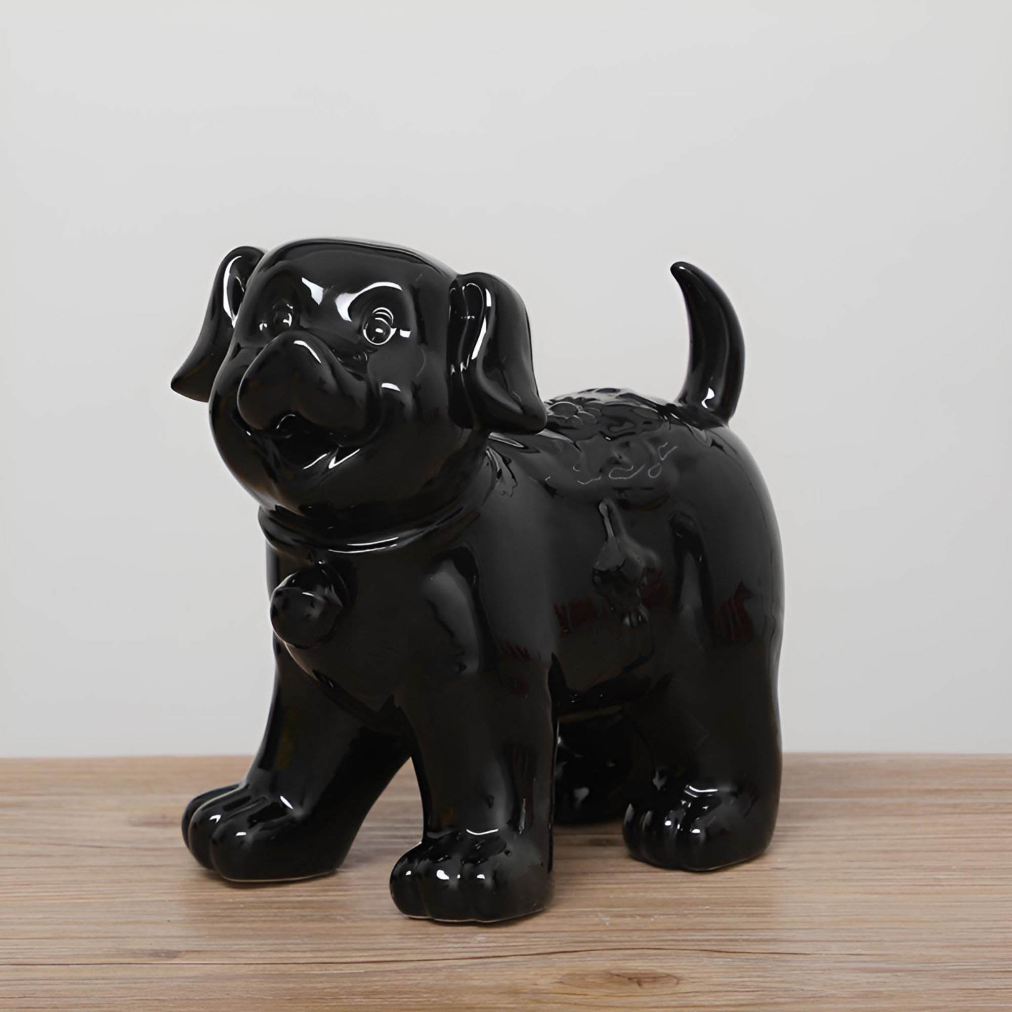 Latitude Run® Handcrafted Ceramic Dog Figurine – Stylish & Prosperous ...