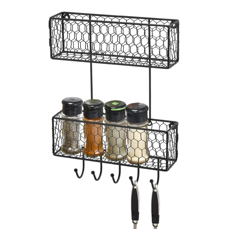 17 Stories 10 Jar Wall Spice Rack | Wayfair