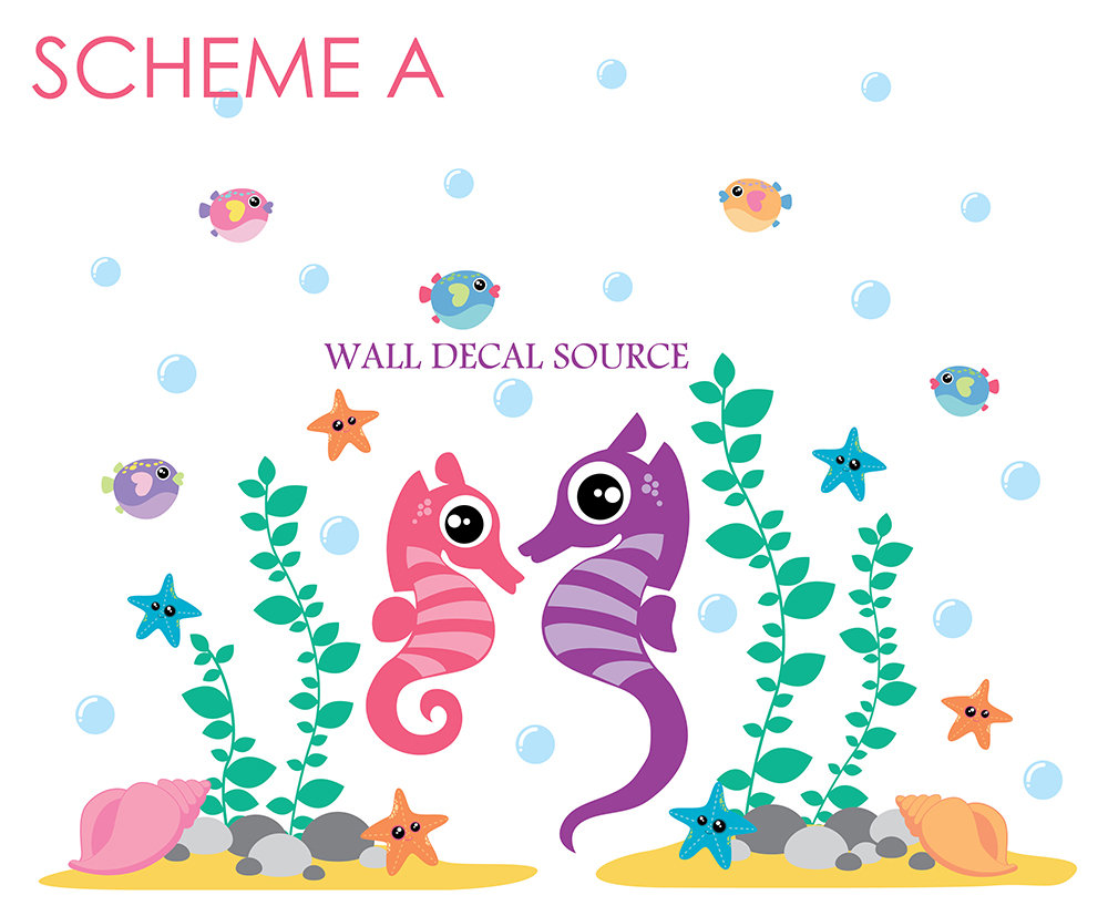 Wall Decal Source Seahorse Ocean Vinyl Wall Decal | Wayfair