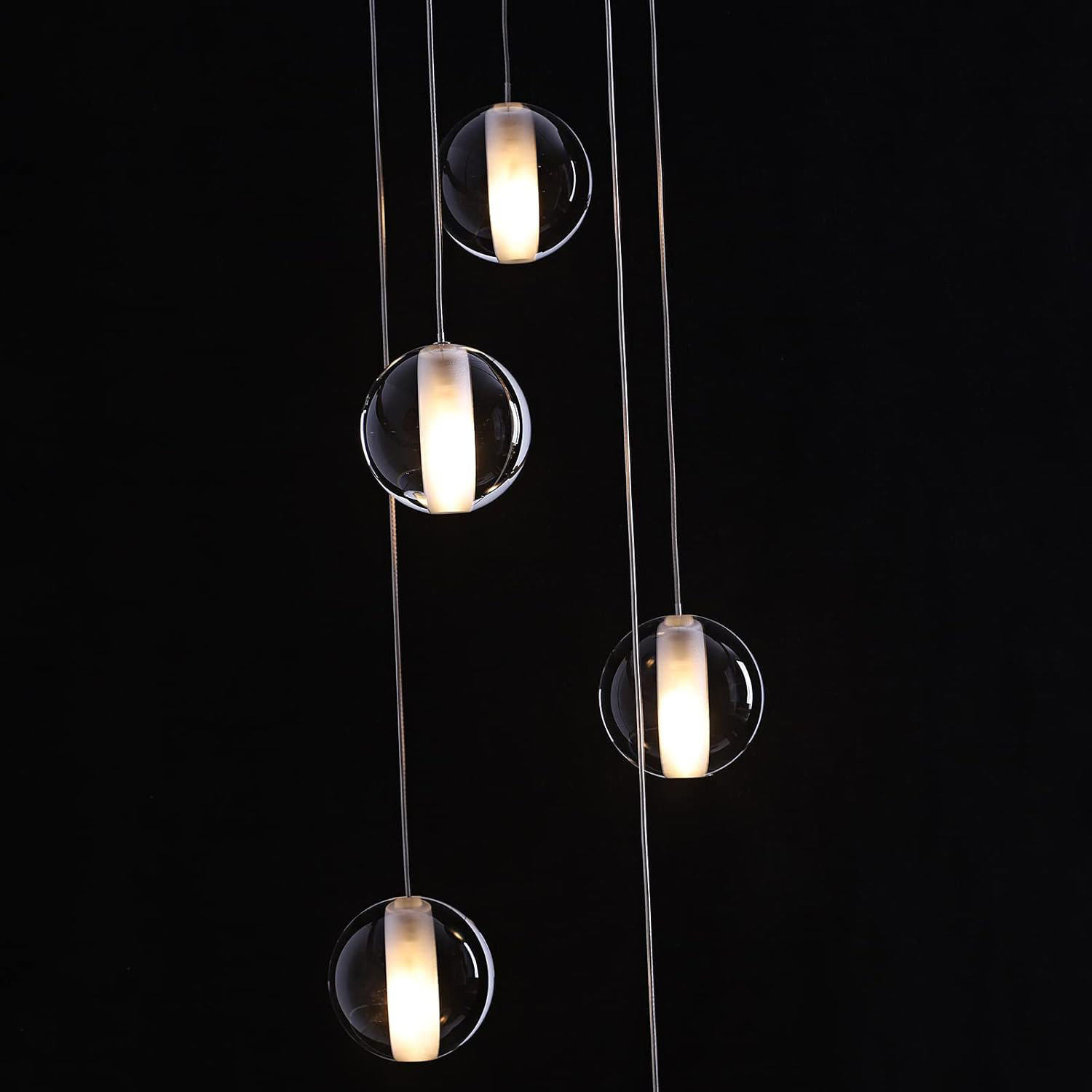 Mercer41 Modern Crystal LED Chandelier With Raindrop Design For High ...