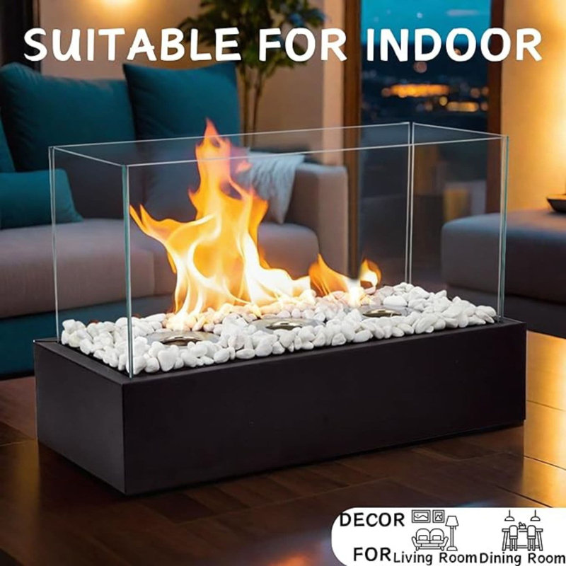 BOPWAY Rectangular Large Tabletop Fire Pit | Wayfair