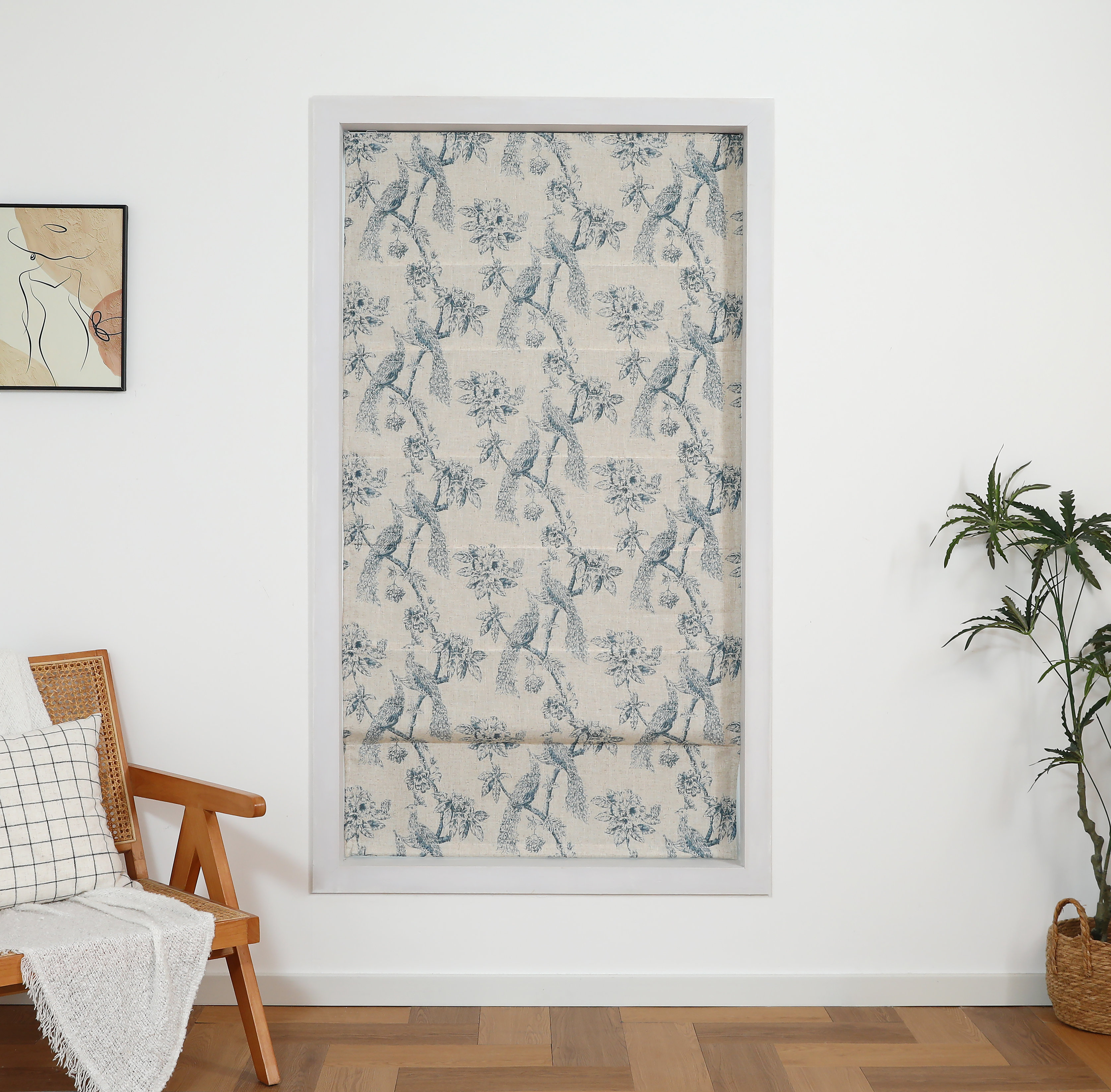 Lark Manor™ Cordless 100% Blackout Peacock Print Roman Shade & Reviews ...